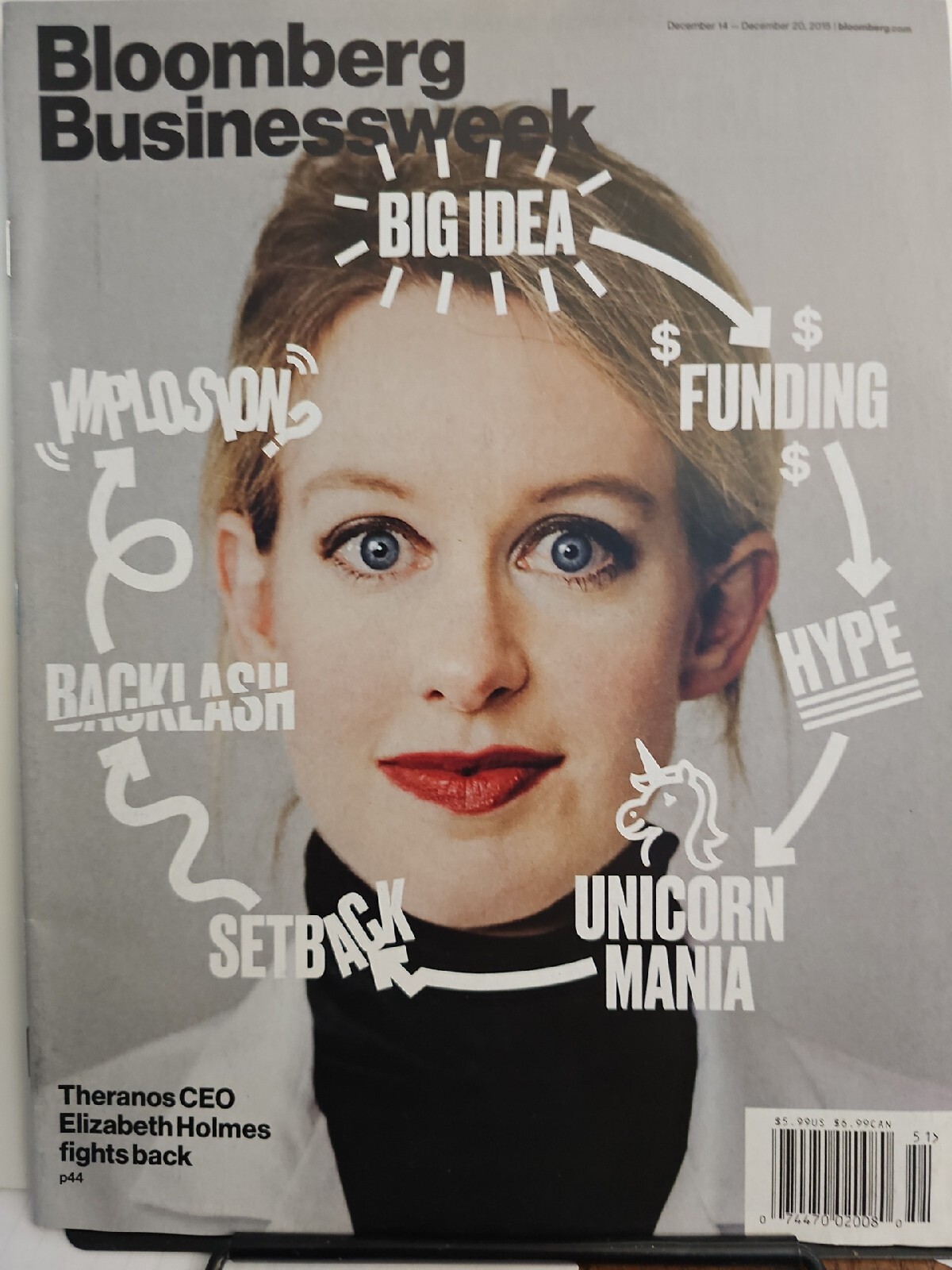 Elizabeth Holmes Theranos Bloomberg Dec 2015 Excellent Condition NO ...