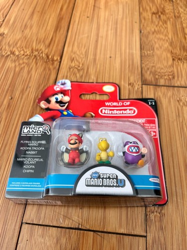 WORLD OF NINTENDO SUPER MARIO MICRO LAND 3 PACK SET SQUIRREL NABBIT ...