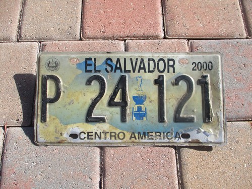EL SALVADOR 2000 license plate # P 24 121 | eBay
