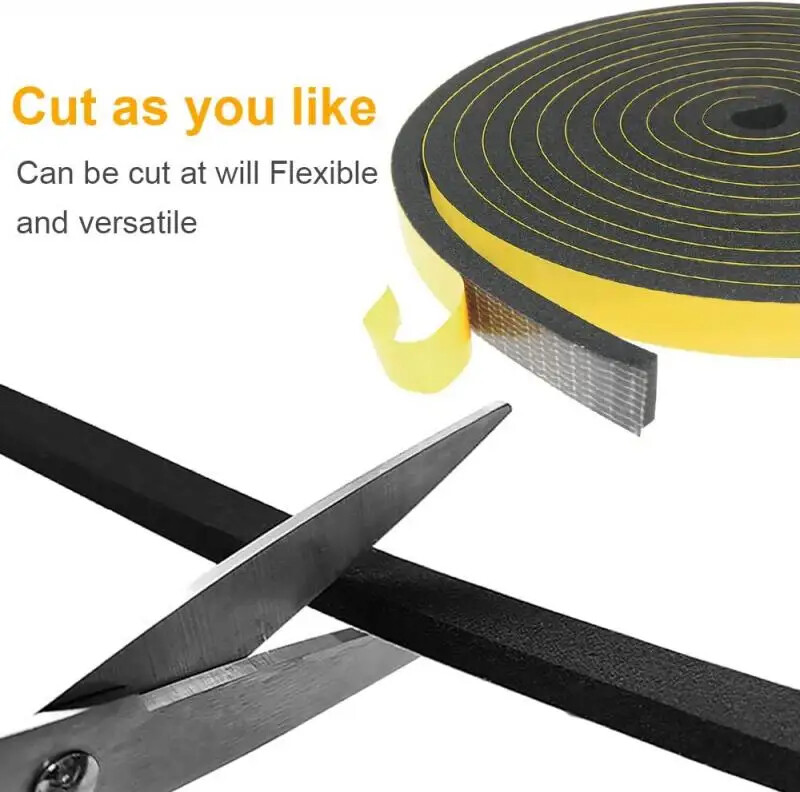 Neoprene Self Adhesive Backed Foam Sponge Strip Roll Sheet Tape Sticky ...