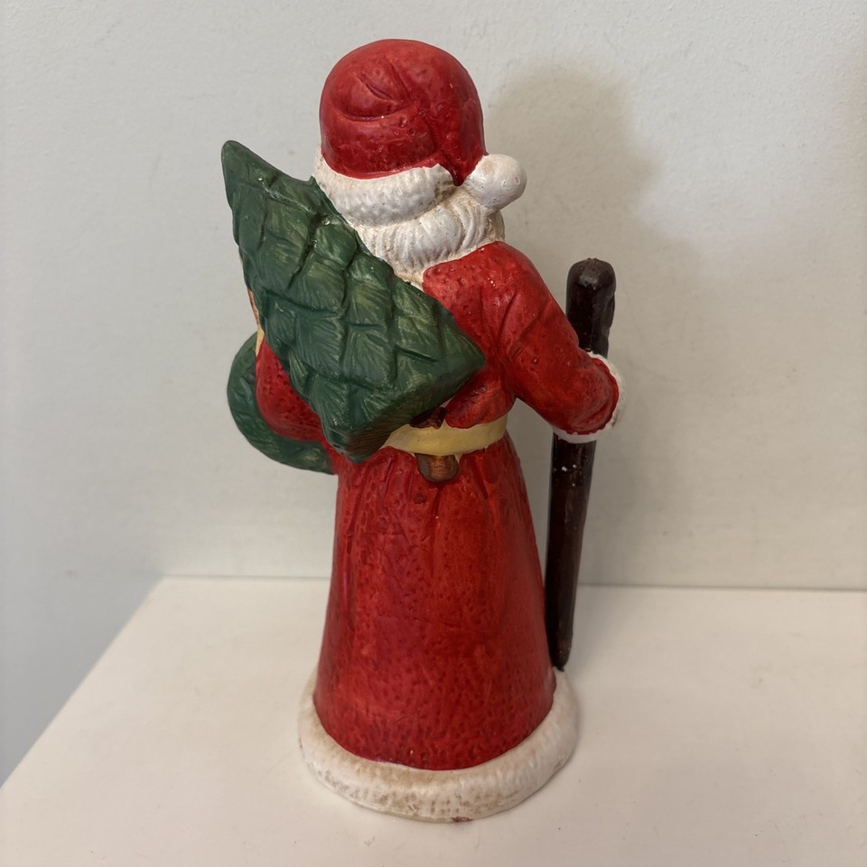 Vintage Hand Painted Traditional Santa Figure Ornament Father Christmas ...