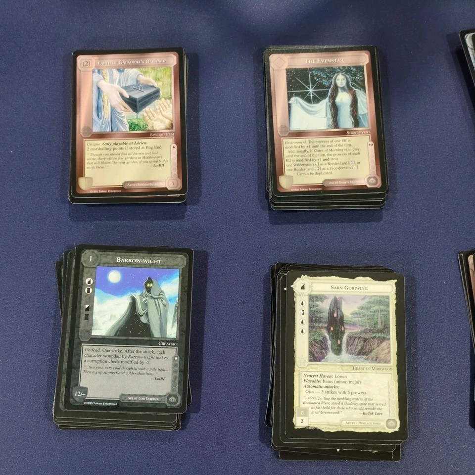 Middle Earth 1995 CCG Lord of The Rings Lot - 240+ The Wizards Limited ...