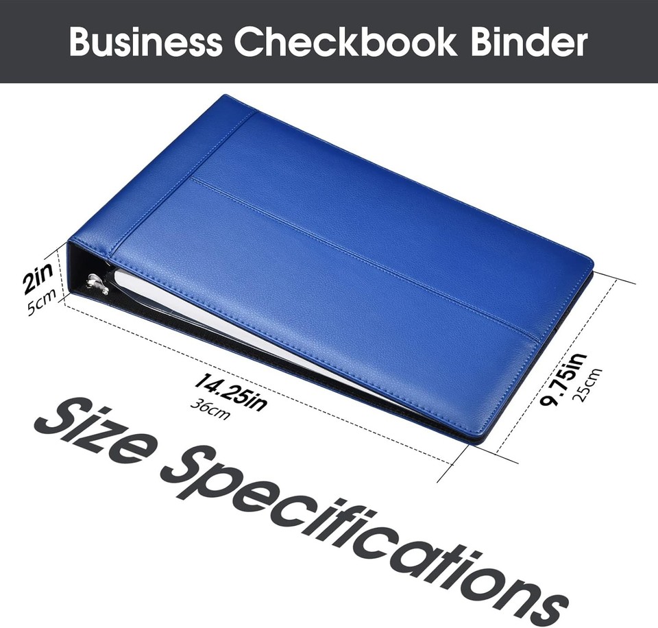 7 Ring Executive Business Check Binder 600 Checks Capcity for 9" x 13 ...