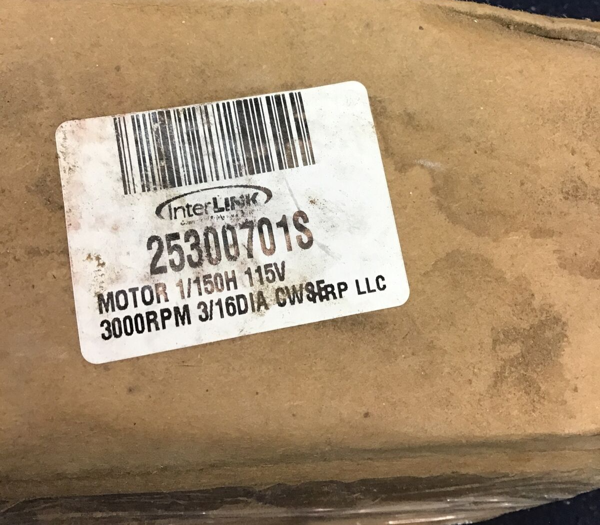 Heatcraft Fan HVAC Motor 1PH 1/100HP 3000RPM 120V 25300701S Fasco .1814 ...