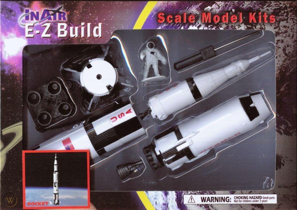 InAir E-Z Build NASA Saturn V Apollo Moon Rocket Model Astronaut Space ...