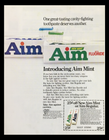 1982 Aim New Aim Mint Toothpaste Circular Coupon Advertisement | eBay