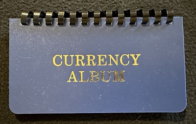 Currency Pocket Album For Modern Small Size Notes 9 Banknote Pages Used ...
