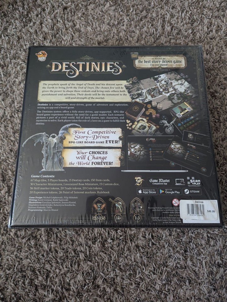 Destinies (Board Game, 2021) Adventure Fantasy Medieval Competitive ...