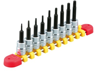 KTC 1/4" T-TYPE TORX BIT SOCKET 9 SIZE SET (T6～T30) TBT209T MADE IN ...
