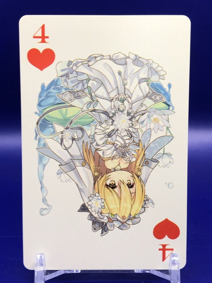 Water Lily Knight Girl Playing Cards DMM Games Japanese Heart 4 | eBay