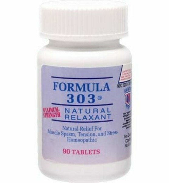 Dee Cee Laboratories Formula 303 Natural Muscle Relaxant Tablets - 90 ...