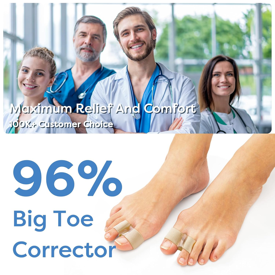 Big Toe Spacer/Corrector,Overlapping Toes, Bunion Pain Relief, Toe ...