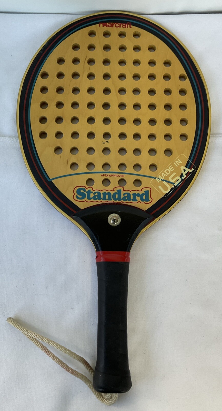 Vintage Marcraft Standard Pickle/Paddle Ball Racquet Made in USA | eBay