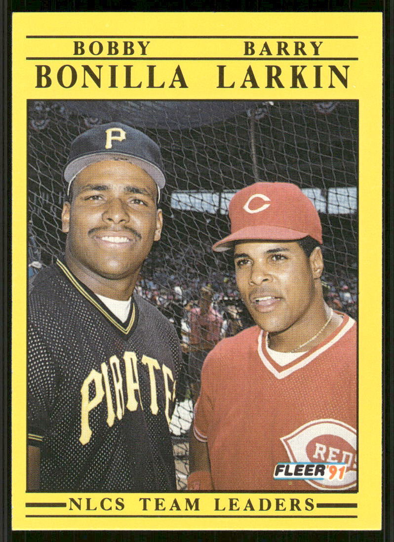 1991 Fleer #711a NLCS Team Leaders (Bobby Bonilla / Barry Larkin) | eBay