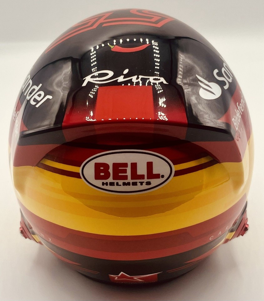 F1, CARLOS SAINZ ORIGINAL signed 1/2 BELL mini helmet FERRARI 2023 NEW 12. | eBay