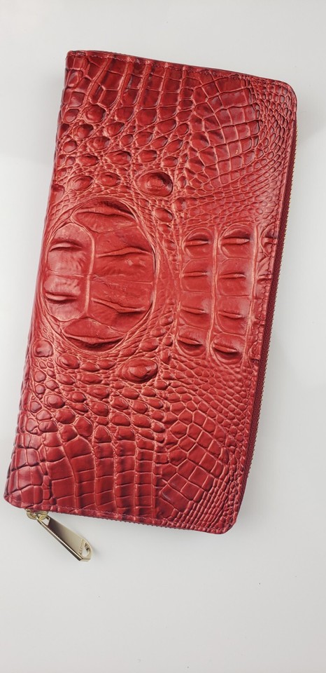 EUC Brahmin Red Lava Leather Melbourne Large Amelia Bucket Bag w ...
