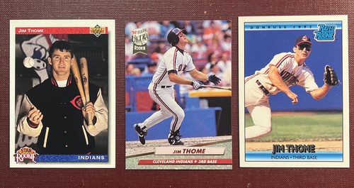3 Jim Thome 1992 Rookie Cards MINT (BIGJ’S) Donruss, Upper Deck, Fleer ...