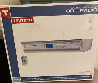 Trutech Under Cabinet Space Saving Kitchen CD + Radio Player W/ Remote ...