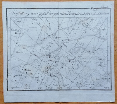 Astronomy Celestial Map March by Bode - Original Engraved Map - 18th ...