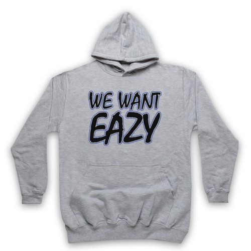 NWA N.W.A EAZY-E WE WANT EAZY TEXT GANGSTA RAP HIP HOP ADULTS UNISEX ...