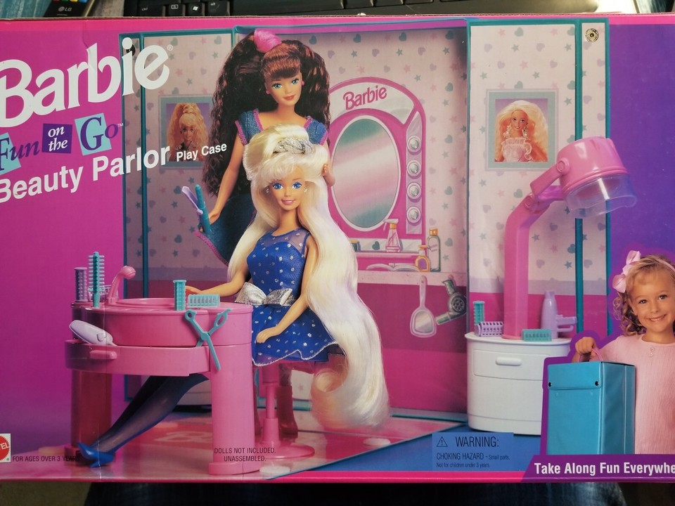 Barbie Fun On The Go Beauty Parlor Play Case 1995 by Mattel | eBay