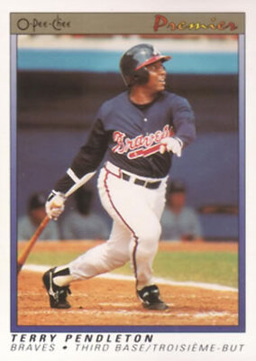 #95 Terry Pendleton - Atlanta Braves - 1991 O-Pee-Chee Premier Baseball ...