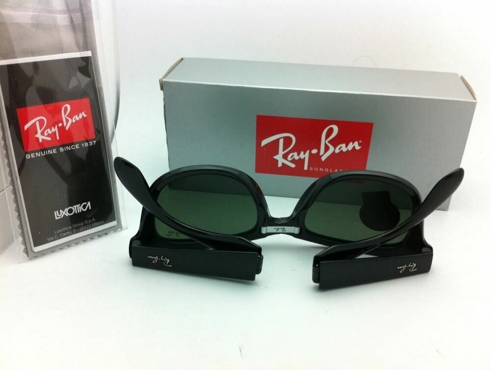 Ray-Ban Sunglasses FOLDING WAYFARER RB 4105 601 Black w/G15 Crystal ...
