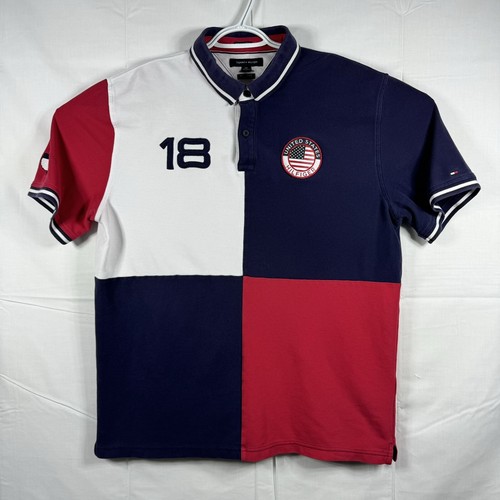 Tommy Hilfiger Polo Shirt Men 2XL custom fit Colorblock United States ...