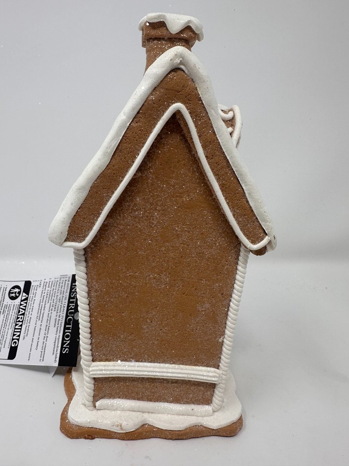 Neutral Gingerbread House, Christmas Village, Brown & White, NEW 7 ...