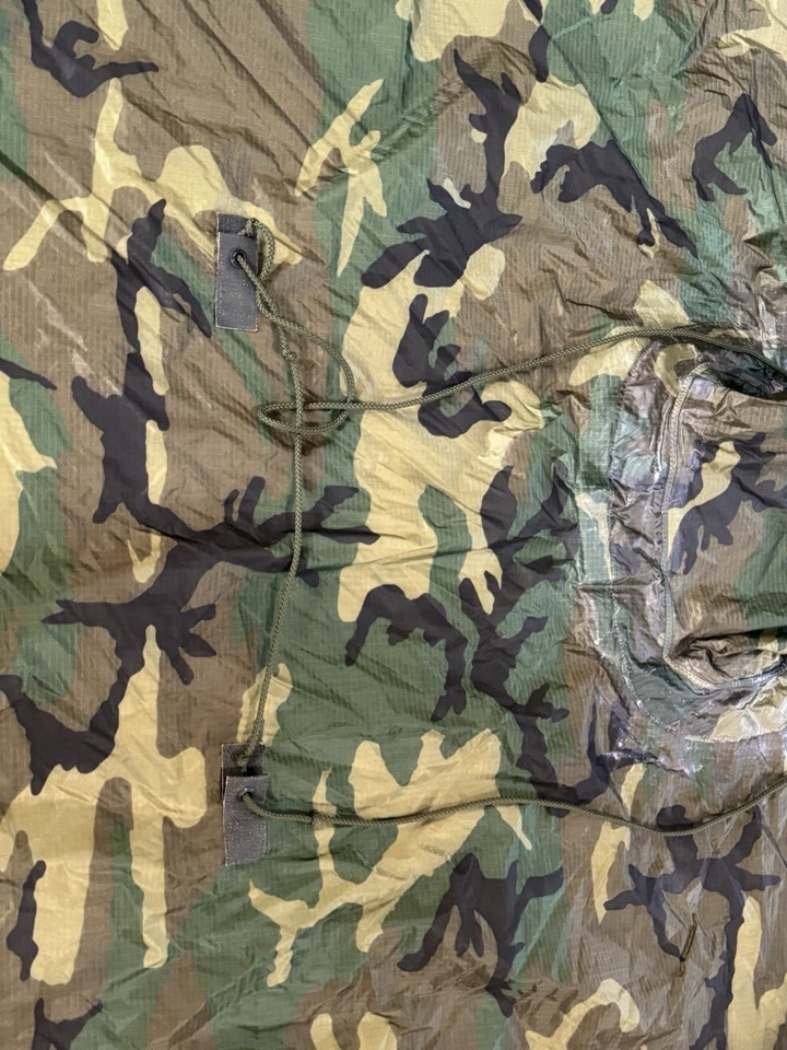 New Orc Ind USGI PONCHO Wet Weather Woodland Camouflage Genuine ...