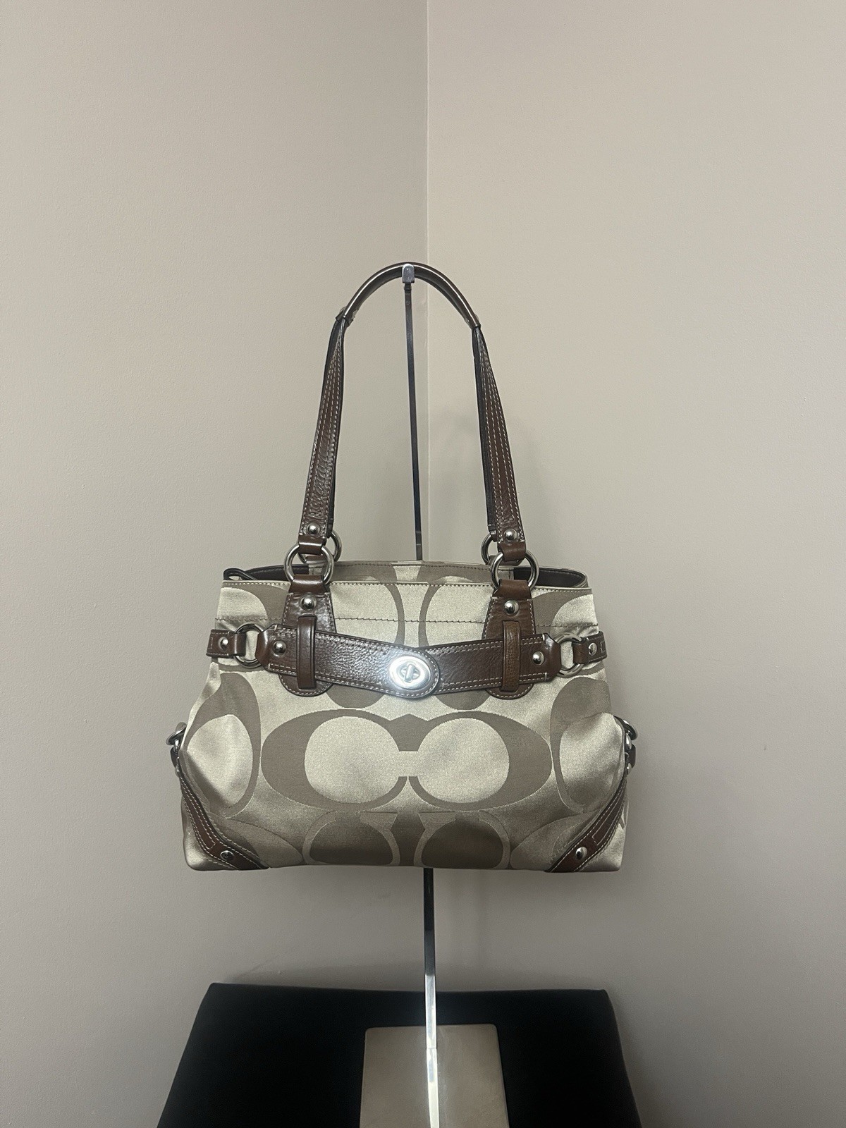 Coach Y2K Carly Signature Canvas Optic Shoulder Bag 1… - Gem