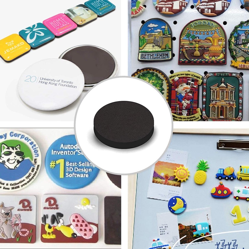 70 Pcs Round Magnets with Adhesive Backing, Flexible Self Adhesive ...