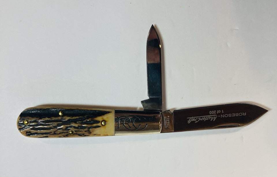 Robeson Master Craft Barlow #69 Pocket Knife Knives Queen Cutlery- Stag ...