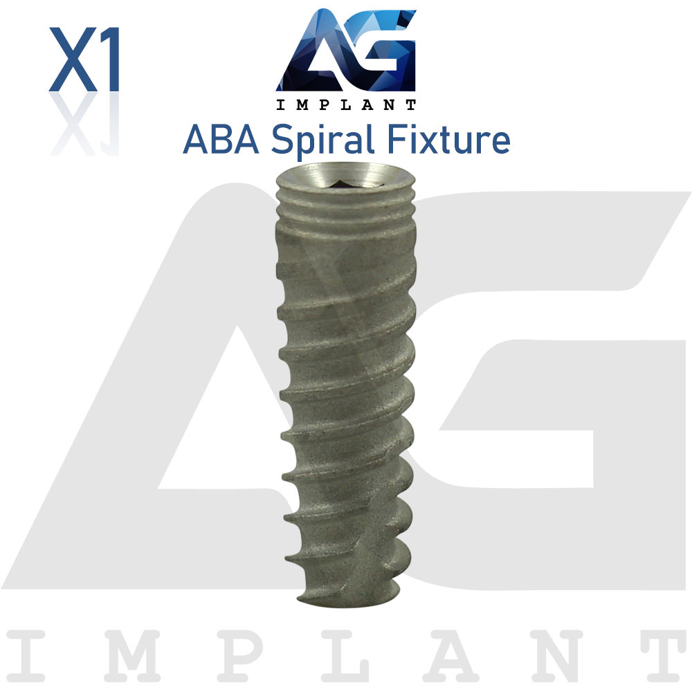 ABA Spiral Fixture Titanium Hexagon 2.42mm Connection Dental SLA ...