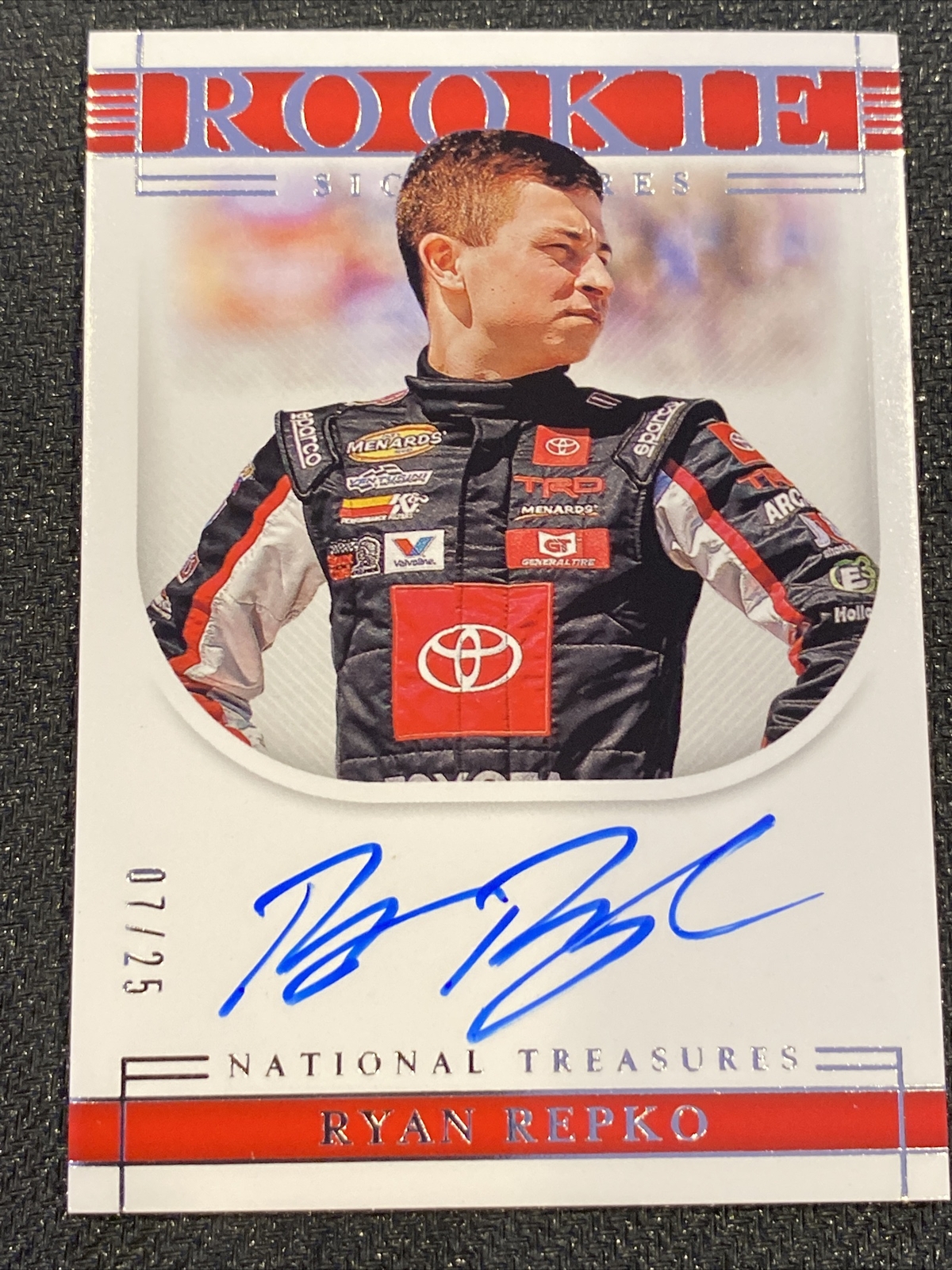 2021 National Treasures Racing Nascar RYAN REPKO RC Rookie Auto #7/25 ...
