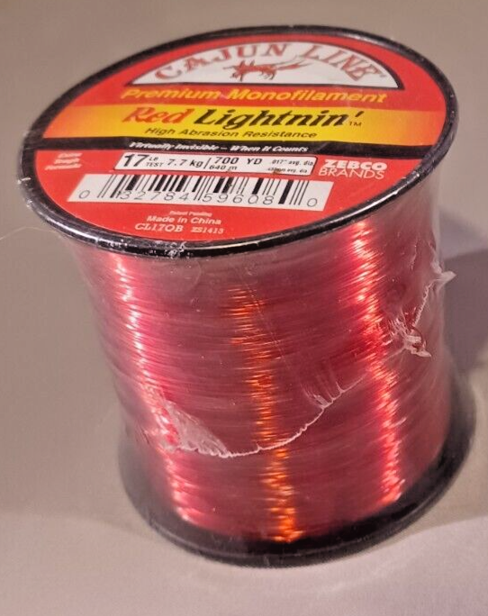 Cajun Line Red Lightnin 17lb Monofilament 700yd Spool Fishing Line NEW ...