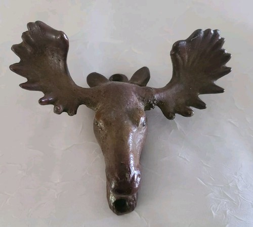 MOOSE HEAD Hanging Wall Art Metal Sculpture ~ Small 5" | eBay