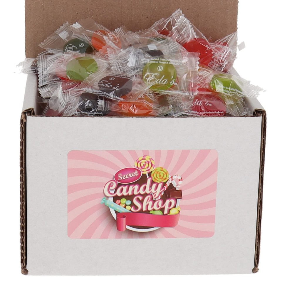 Eda's Sugar Free Hard Candy Fat Free Zero Carbs Bulk in Box (Assorted ...