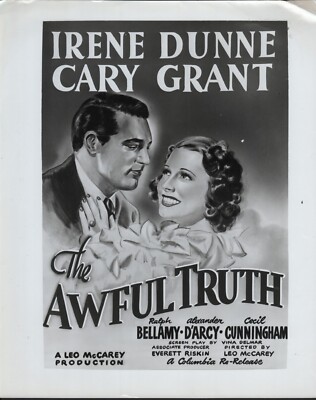 The Awful Truth (1937) 8x10 black & white movie photo #adart repro ...