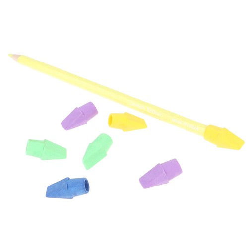 20PC Erasers Pencil Top Caps Chisel Shape Eraser Student Supplies ...