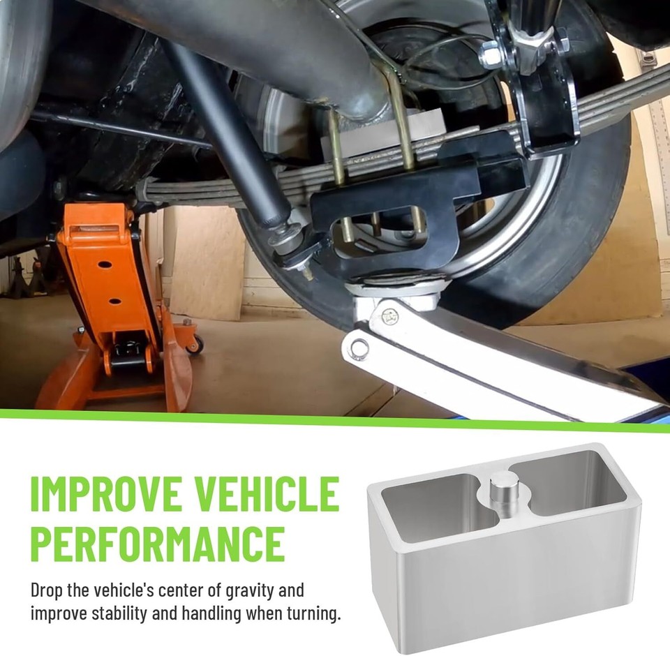 New Universal Leaf Spring Lowering Block Kit 4" Drop with U-Bolts ...