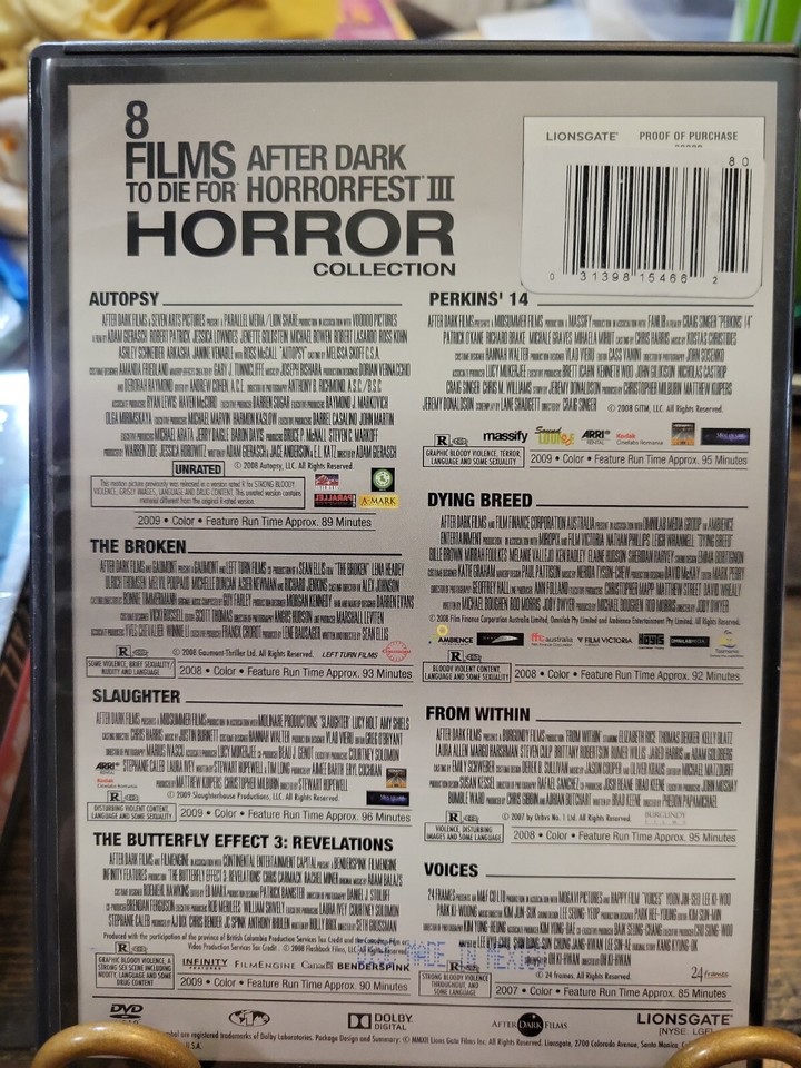 Afterdark Horrorfest: 8 Movie Pack (DVD) 31398154662 | eBay