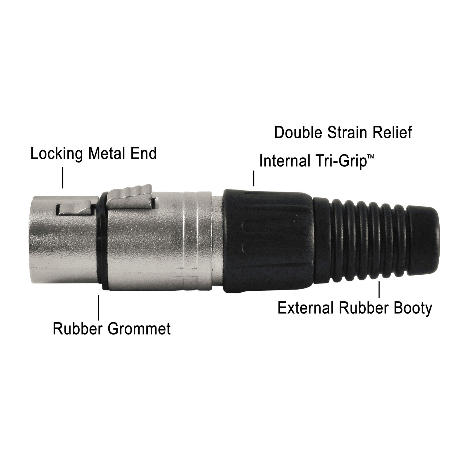 GLS Audio 25 Foot Mic Cable Patch Cords XLR Male to Female Black ...