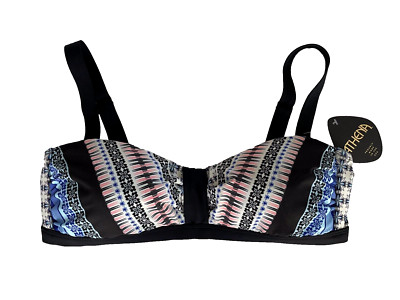 ATHENA Molded Cup Bandeau Bikini Swim Bra Top Multicolor Size 10 NEW | eBay