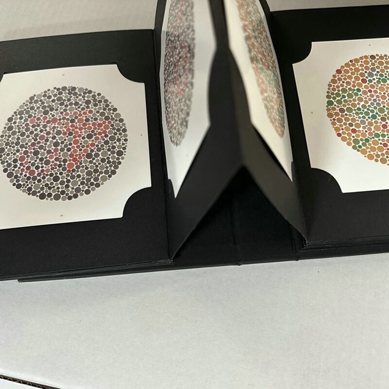 1X(Book 38 Plates Optometry Color Blindness Color Deficiency Test ...
