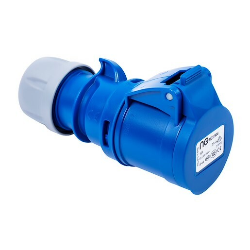 13A PLUG TO 16A BLUE SOCKET EXTENSION LEAD 5M - 25M CARAVAN HOOK UP ...