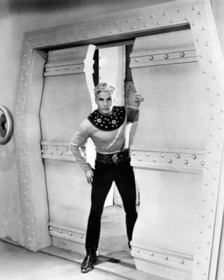 Buster Crabbe as the iconic Buck Rogers from the 1939 sci-fi serial ...
