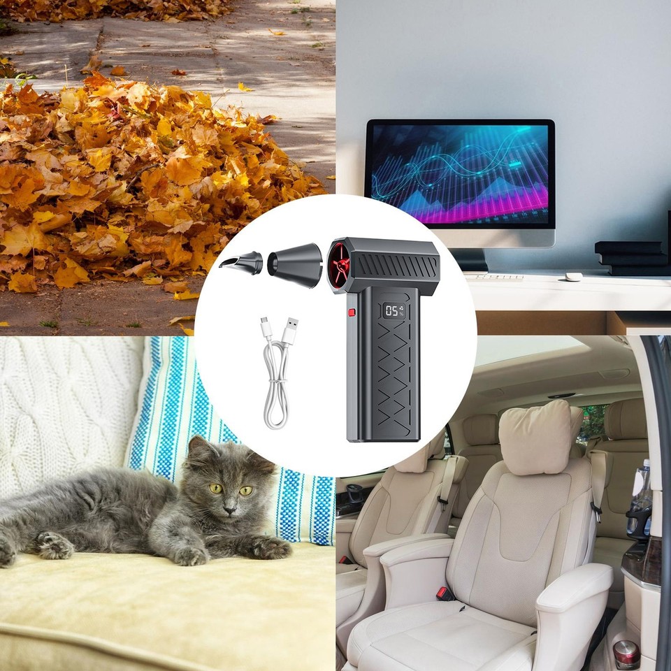 Snow Blower for Car 6-Gear Adjustable Dryer Fan Hand Held Snow Blower ...