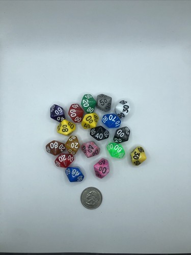 18 Piece D20 Dice Polyhedral Acrylic RPG D&D Assorted Colors | eBay