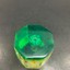 Vtg Lucite Flower and Shell Paperweight Clear with Green Base Made in ...